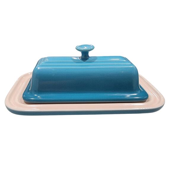 Le Creuset | Kitchen | Le Creuset Stoneware Caribbean Turquoise Blue ...